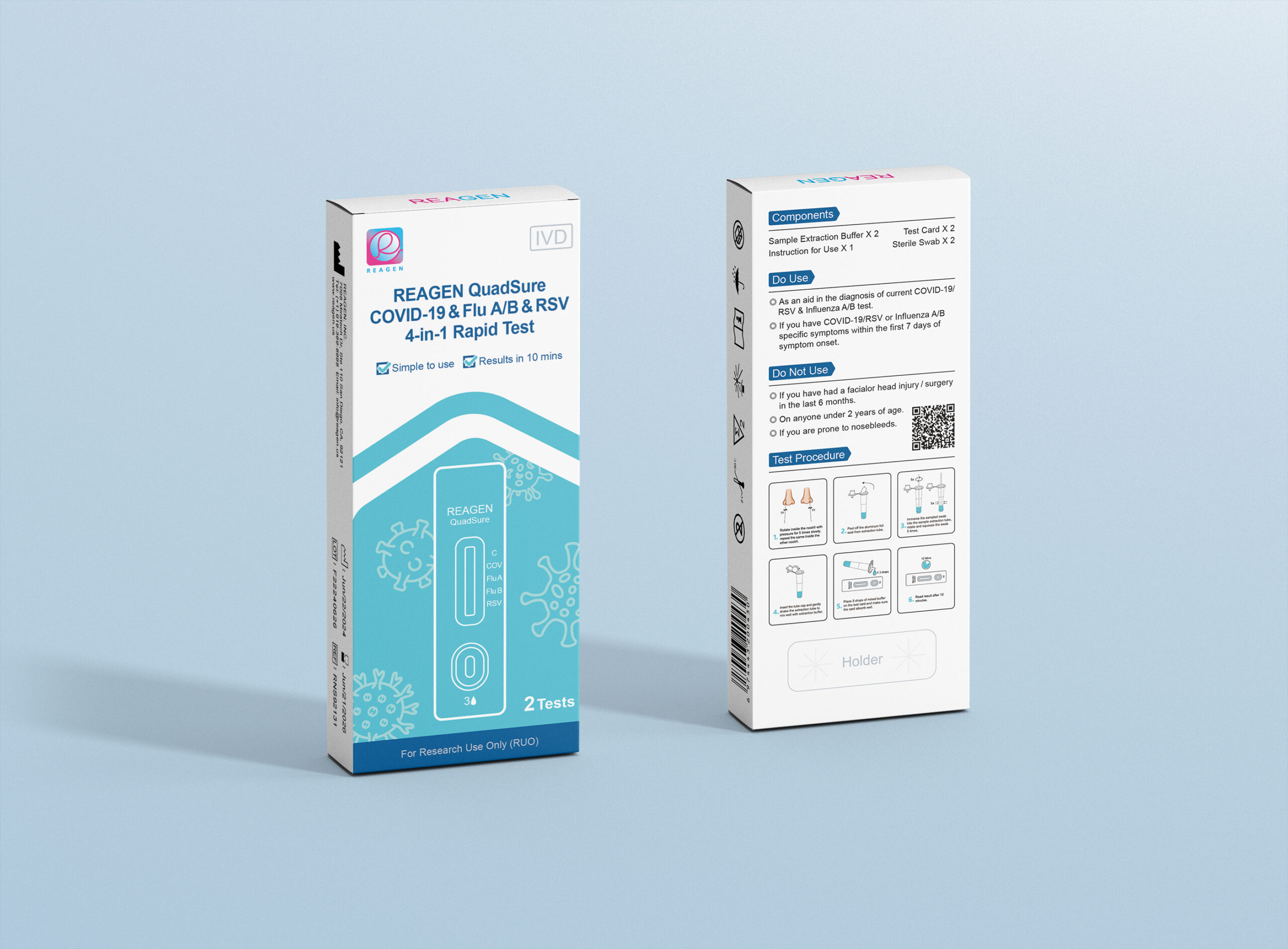 REAGEN QuadSure COVID-19 & Flu A/B & RSV Combo Rapid Test - REAGEN INC